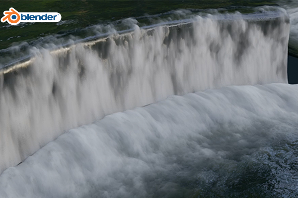 Blender模拟真实瀑布效果预设 Realtime Waterfall Shader V2源酷素材网