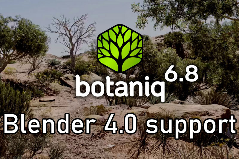 Blender插件-植物树木草地模型预设 Botaniq Tree And Grass Library v6.8.1_源酷素材网