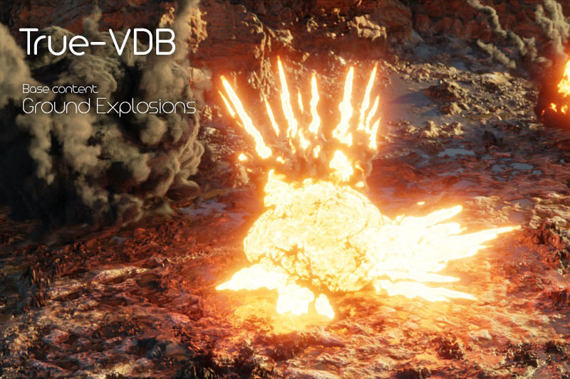 Blender插件 真实体积云雾爆炸火焰效果 True Vdb V107 预设库源酷素材网