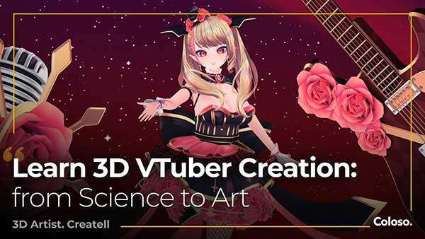 Blender虚拟主播3D VTuber角色建模材质绑定动画制作全流程教程(中英字幕) 3D VTuber Creation; and Learning Techniques from ...