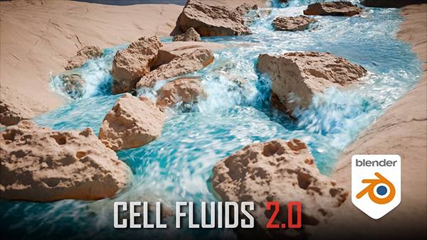 Blender水流动画模拟流体插件 Cell Fluids v2.0.1_源酷素材网