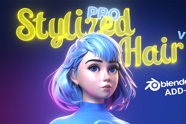 Blender卡通头发制作插件 Stylized Hair PRO v4.0.1 + 使用教程_源酷素材网